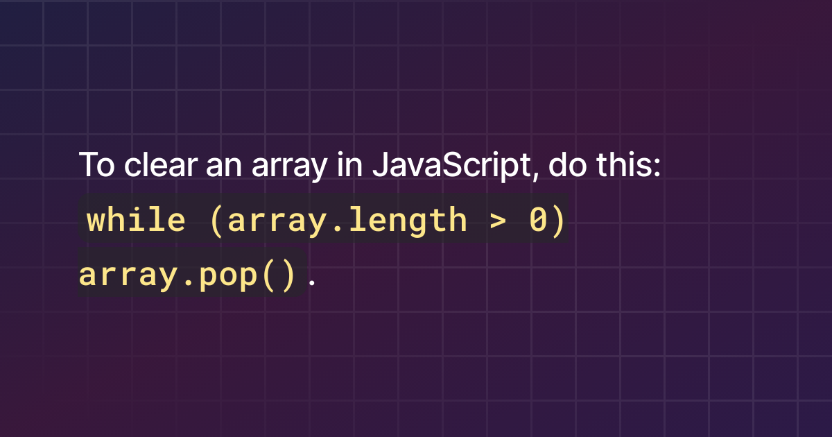 How To Empty An Array In JavaScript 