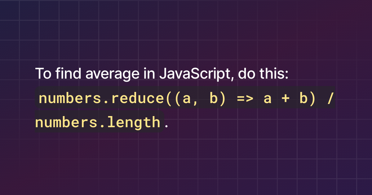 How To Find Average In JavaScript 