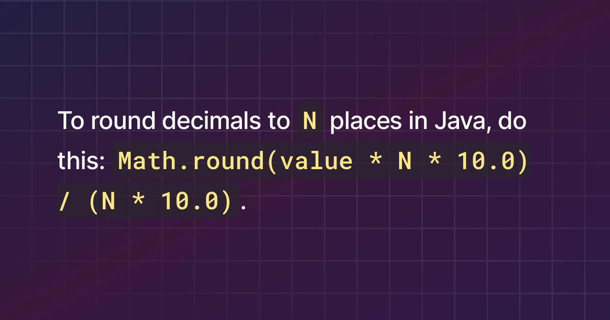 How To Round Decimals In Java 