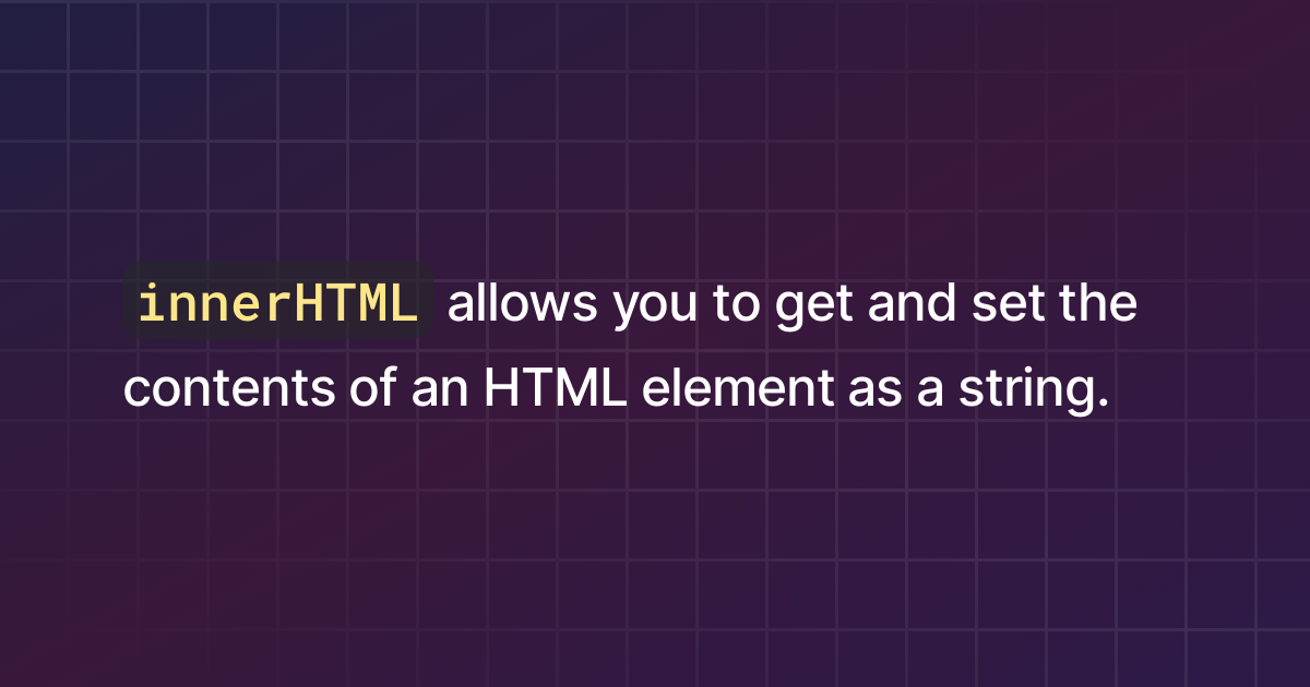 What Is InnerHTML In JavaScript 